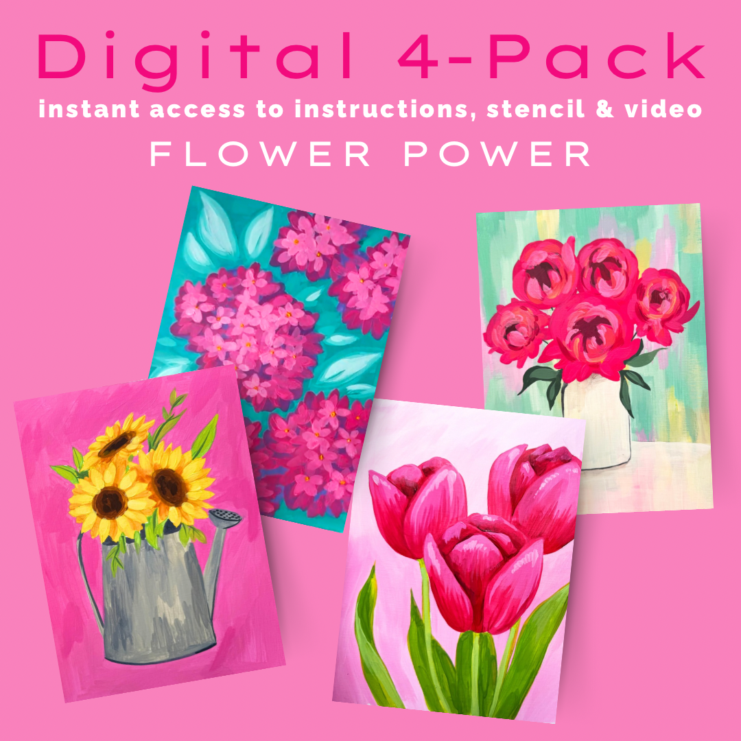 Flower Power - Digital 4-Pack Bundle – Party in a Paint Box